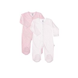 Schlafanzug Liliput, Jungen, Gr. 74/80, rosa (rosa, wei&szlig;), 100% Baumwolle, bedruckt, gepunktet, mehrfarbig, Homewear-Sets Schlafanzug, mit durchgehender Knopfleiste
