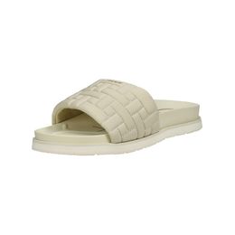 Pantolette Gant "Gant Pantoletten Lederimitat/Textil", Damen, Gr. 37, beige (creme), Lederimitat, Textil, Schuhe