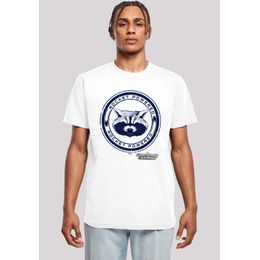 T-Shirt F4NT4STIC "Marvel Guardians Of The Galaxy Rocket Powered", Herren, Gr. 3XL, wei&szlig;, Obermaterial: 100% Baumwolle, regular fit, Rundhals, ohne B&uuml;ndchen, Shirts T-Shirt, Herren,Premium Merch,Regular-Fit,Basic,Logo Print