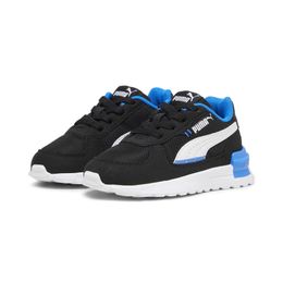 Sneaker Puma "Graviton Sneakers Kinder", Kinder, Gr. 24, bunt (schwarz, weiß racing blau), Obermaterial: Textil, Synthetik; Futter: Textil; Innensohle: Textil; Laufsohle: Synthetik, Gummi, Schuhe