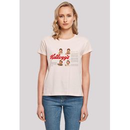 T-Shirt F4NT4STIC "Kellogg's Corn Flakes Cereal Box Children Retro", Damen, Gr. L, pink, Obermaterial: 100% Baumwolle, oversize, Rundhals, ohne Bündchen, Shirts T-Shirt, Premium Qualität