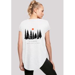 T-Shirt F4NT4STIC "Escape Discover the World Forest", Damen, Gr. S, wei&szlig;, Obermaterial: 100% Baumwolle, regular fit, Rundhals, ohne B&uuml;ndchen, Shirts T-Shirt, Discover the World