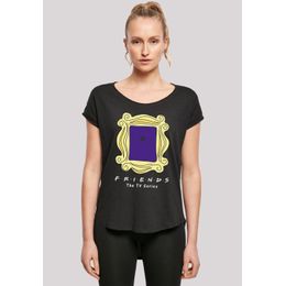 T-Shirt F4NT4STIC "FRIENDS TV Serie Door Peephole", Damen, Gr. L, schwarz, Obermaterial: 100% Baumwolle, regular fit, Rundhals, ohne Bündchen, Shirts, Damen,Premium Merch,Lang,Longshirt,Bedruckt