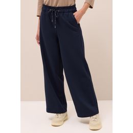 Jerseyhose Cecil, Damen, Gr. L, L&auml;nge 30, urban dunkelblau, Stoff, 61% Viskose, 32% Polyamid, 7% Elasthan, unifarben, gerade lang, Hosen Jerseyhose, High Waist
