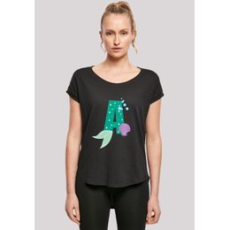 T-Shirt F4NT4STIC "Disney Alphabet A Is For Arielle die Meerjungfrau", Damen, Gr. XS, schwarz, Obermaterial: 100% Baumwolle, regular fit, Rundhals, ohne B&uuml;ndchen, Shirts T-Shirt, Print