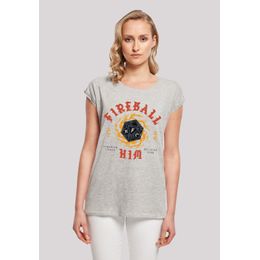 T-Shirt F4NT4STIC "Stranger Things Fireball Dice 86", Damen, Gr. 4XL, grau (erdgrau), Obermaterial: 100% Baumwolle, regular fit, Rundhals, ohne B&uuml;ndchen, Shirts T-Shirt, Premium Qualit&auml;t