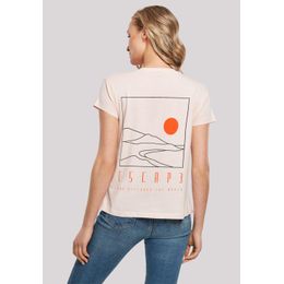 T-Shirt F4NT4STIC "Escape Discover the World Landscape", Damen, Gr. L, pink, Obermaterial: 100% Baumwolle, oversize, Rundhals, ohne B&uuml;ndchen, Shirts T-Shirt, Discover the World