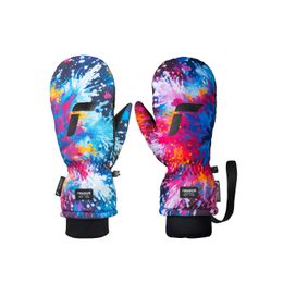F&auml;ustlinge Reusch "Carter R-TEX XT Mitten", Damen, Gr. 6, blau, gelb, 84% Polyester, 14% Polyurethan, 2% Elasthan, mehrfarbig, Handschuhe F&auml;ustlinge, in wasserdichter Qualit&auml;t