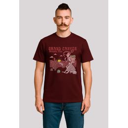 T-Shirt F4NT4STIC "US National Parks Grand Canyon Sunrise", Herren, Gr. S, maroon, Obermaterial: 100% Baumwolle, regular fit, Rundhals, ohne Bündchen, Shirts, Premium Qualität
