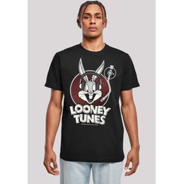 T-Shirt F4NT4STIC "T-Shirt 'Looney Tunes Bugs Bunny'", Herren, Gr. L, schwarz, Obermaterial: 100% Baumwolle, regular fit, Rundhals, ohne B&uuml;ndchen, Shirts T-Shirt, Herren,Premium Merch,Regular-Fit,Basic,Bedruckt