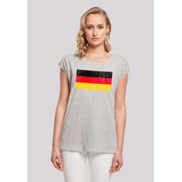T-Shirt F4NT4STIC "Germany Deutschland Flagge distressed", Damen, Gr. 4XL, grau (erdgrau), Obermaterial: 100% Baumwolle, regular fit, Rundhals, ohne B&uuml;ndchen, Shirts T-Shirt, Print