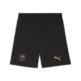 Sporthose Puma "Stade Rennais FC 25/26 Shorts Herren", Damen, Gr. XL, Normalgrößen, schwarz copper metallic, Obermaterial: 100% Polyester, unifarben, regular fit, Hosen Sporthose