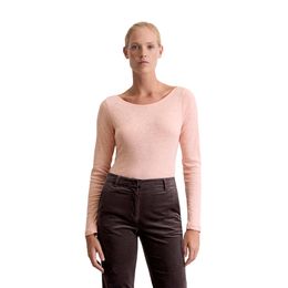 Marc O'Polo Langarmshirt MARC O'POLO "aus Organic Cotton-Qualit&auml;t", Damen, Gr. XXL, rosa (pastel rose), Obermaterial: 100% Baumwolle, unifarben, Basic, regular fit, U-Boot-Ausschnitt, normaler Saum, Shirts Langarmshirt