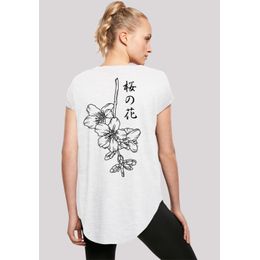 T-Shirt F4NT4STIC "Japan Flower", Damen, Gr. S, wei&szlig;, Obermaterial: 100% Baumwolle, regular fit, Rundhals, ohne B&uuml;ndchen, Shirts T-Shirt, Print