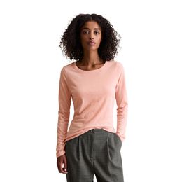 Marc O'Polo Damen Langarmshirt "aus besonders weichem Slub-Jersey"rose powder, Gr. XXL, MARC O'POLO DENIM, unifarben, Obermaterial: 100% Baumwolle, Shirts