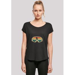 T-Shirt F4NT4STIC "Retro Skibrille Wintersport", Damen, Gr. L, schwarz, Obermaterial: 100% Baumwolle, regular fit, Rundhals, ohne B&uuml;ndchen, Shirts T-Shirt, Premium Qualit&auml;t