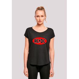 T-Shirt F4NT4STIC "ACDC Red Circle Logo für Kinder & Herren", Damen, Gr. L, schwarz, Obermaterial: 100% Baumwolle, regular fit, Rundhals, ohne Bündchen, Shirts, Print