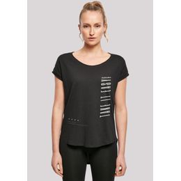 T-Shirt F4NT4STIC "Take It Easy LONG TEE", Damen, Gr. L, schwarz, Obermaterial: 100% Baumwolle, regular fit, Rundhals, ohne B&uuml;ndchen, Shirts T-Shirt, Print