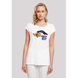 T-Shirt F4NT4STIC "Looney Tunes Roadrunner Beep Beep'", Damen, Gr. 4XL, wei&szlig;, Obermaterial: 100% Baumwolle, regular fit, Rundhals, ohne B&uuml;ndchen, Shirts T-Shirt, Print