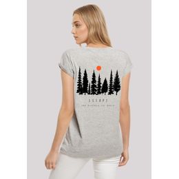 T-Shirt F4NT4STIC "Escape Discover the World Forest", Damen, Gr. 3XL, grau (erdgrau), Obermaterial: 100% Baumwolle, regular fit, Rundhals, ohne Bündchen, Shirts, Discover the World