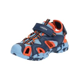 Sandale Geox "Geox Sandalen Lederimitat/Mesh", Kinder, Gr. 31, orange (blau, orange), Lederimitat, Textil, Schuhe Sandale