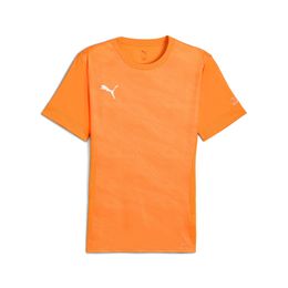Trainingsshirt Puma "Individual Graphic Padeltrikot Herren", Herren, Gr. L, orange (heat fire orange), Obermaterial: 100% Polyester; Ärmel: 100% Polyester; Einsatz: 100% Polyester, bedruckt, regular fit, Rundhals, Shirts