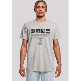 T-Shirt F4NT4STIC "NASA Retro Photo Ad The Future Is Now", Herren, Gr. XS, erdgrau, Obermaterial: 100% Baumwolle, regular fit, Rundhals, ohne B&uuml;ndchen, Shirts T-Shirt, Premium Qualit&auml;t