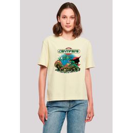 T-Shirt F4NT4STIC "Centipede Atari Retro Gaming", Damen, Gr. L, gelb (softgelb), Obermaterial: 100% Baumwolle, oversize, Rundhals, ohne B&uuml;ndchen, Shirts T-Shirt, Premium Qualit&auml;t