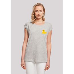 T-Shirt F4NT4STIC "Yellow Rubber Duck SHORT SLEEVE", Damen, Gr. 4XL, grau (erdgrau), Obermaterial: 100% Baumwolle, regular fit, Rundhals, ohne B&uuml;ndchen, Shirts T-Shirt, Print
