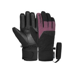 Skihandschuhe Reusch "Malone R-TEX XT", Damen, Gr. 10, schwarz, lila, 82% Polyester, 10% Lederimitat, 8% Wolle, unifarben, Handschuhe, mit wasserdichter, atmungsaktiver Funktion