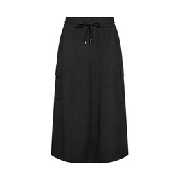 Midirock soyaconcept "Soya Concept Skirt SC-BANU 233", Damen, Gr. M, 9999 schwarz, Obermaterial: 48% Modal, 48% Polyester, 4% Elasthan, Röcke