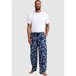Lousy Livin Underwear Schlafhose LOUSY LIVIN "Pants Sheep", Herren, Gr. M, EURO-Größen, blau, 100% Baumwolle, bedruckt, lang, Hosen, mit lockerem Schnitt