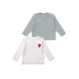 Langarmshirt Liliput "Erdbeere", M&auml;dchen, Gr. 62/68, gr&uuml;n (wei&szlig;, gr&uuml;n), 80% Baumwolle, 20% Polyester, bedruckt, normal, Rundhals, Shirts Langarmshirt, mit niedlichem Erdbeer-Print