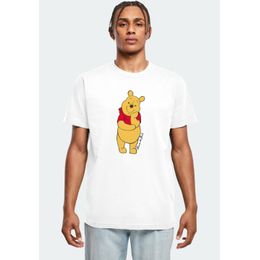 T-Shirt F4NT4STIC "Disney Winnie The Pooh Classic", Herren, Gr. M, weiß, Obermaterial: 100% Baumwolle, regular fit, Rundhals, ohne Bündchen, Shirts, Herren,Premium Merch,Regular-Fit,Basic,Bedruckt