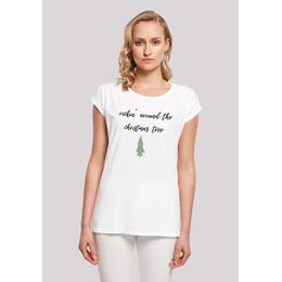 T-Shirt F4NT4STIC "Rockin around the christmas tree", Damen, Gr. 4XL, wei&szlig;, Obermaterial: 100% Baumwolle, regular fit, Rundhals, ohne B&uuml;ndchen, Shirts T-Shirt, Print