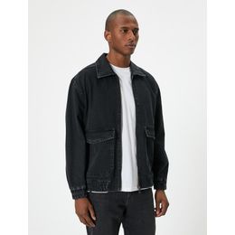 KOTON Jacke Herren Größe XL black denim
