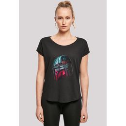 F4NT4STIC Damen T-Shirt "Star Wars Mandalorian Mandalore Helmet Reflection"schwarz, Gr. L, Obermaterial: 100% Baumwolle, Shirts, Print