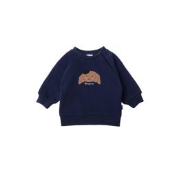 Sweatshirt Liliput "Croissant", M&auml;dchen, Gr. 98/104, blau (dunkelblau), 80% Baumwolle, 20% Polyester, bedruckt, normal, Rundhals, Sweatshirts Sweatshirt, mit Rundhalsausschnitt