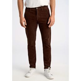 Cordhose LINDBERGH "LINDBERGH Cordhose", Herren, Gr. M, rot (burgundy), Obermaterial: 98% Baumwolle, 2% Elasthan, regular fit, Hosen