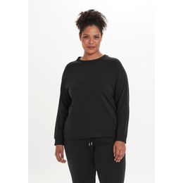Sweatshirt Q BY ENDURANCE "Reilily", Damen, Gr. 44, schwarz (schwarz, schwarz), 65% Viskose, 20% Baumwolle, 10% Polyester, 5% Elasthan, unifarben, normal, Rundhals, Sweatshirts Sweatshirt, mit elastischen B&uuml;ndchen