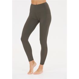 ENDURANCE ATHLECIA Trainingstights ATHLECIA "Elli", Damen, Gr. 36, EURO-Größen, braun, 80% Polyester, 20% Elasthan, unifarben, Hosen, mit flachen Nähten und Quick Dry-Technologie