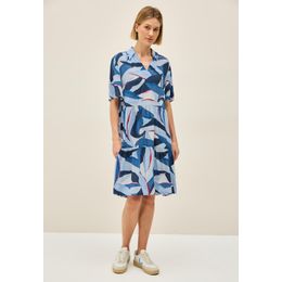 Sommerkleid Cecil, Damen, Gr. L (42), US-Größen, blau (urban navy blau), Stoff, 100% Viskose, bedruckt, normal knieumspielend, V-Ausschnitt, abgesteppt, Kleider, mit allover Print