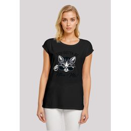T-Shirt F4NT4STIC "Kätzchen You Gotta Be Kitten Me", Damen, Gr. 4XL, schwarz, Obermaterial: 100% Baumwolle, regular fit, Rundhals, ohne Bündchen, Shirts, Premium Qualität