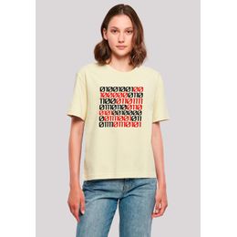 T-Shirt F4NT4STIC "I love you 01001001 Binary Code Valentinstag", Damen, Gr. L, gelb (softgelb), Obermaterial: 100% Baumwolle, oversize, Rundhals, ohne Bündchen, Shirts, Premium Qualität