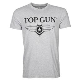 T-Shirt Top Gun "Cloudy TG20191006", Herren, Gr. 50M, grau, Obermaterial: 100% Baumwolle, Shirts