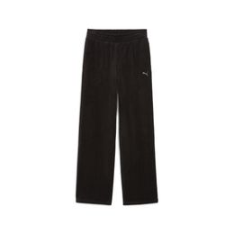 Sporthose Puma "Essentials Elevated Straight Leg Hose Damen", Damen, Gr. XS, Normalgr&ouml;&szlig;en, schwarz, Obermaterial: 68% Baumwolle, 32% Polyester; Tasche &ndash; Oben: 100% Baumwolle, unifarben, regular fit, Hosen Sporthose