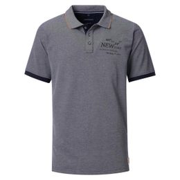 Poloshirt Casamoda "Casamoda Polo-Shirt uni", Herren, Gr. M, blau, 50% Baumwolle, 50% Polyester, Shirts