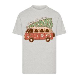F4NT4STIC Herren T-Shirt "Groovy Weihnachten Camper Van"erdgrau, Gr. XS, Obermaterial: 100% Baumwolle, Shirts, Premium Qualität