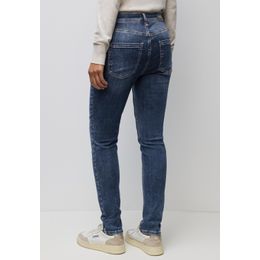 Slim-fit-Jeans Street One, Damen, Gr. 25, Länge 28, dunkelblau random, Jeans, 89% Baumwolle, 8% Polyester, 3% Elasthan, unifarben, lang, Jeans, High Waist