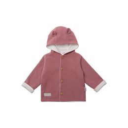 Sweatjacke Liliput, M&auml;dchen, Gr. 74, rosa, 80% Baumwolle, 20% Polyester, unifarben, ohne Ausschnitt, Sweatjacken Sweatjacke, aus weichem Rippstrick mit niedlichen B&auml;rchenohren